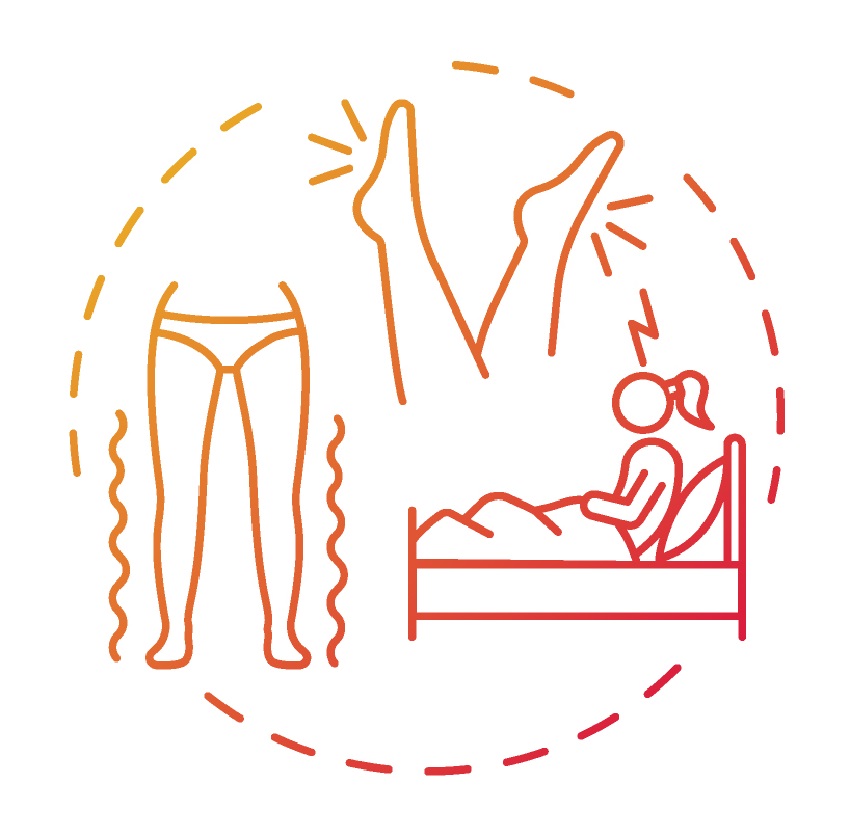 Sleep disorders red gradient onboarding mobile app page screen with concepts set - Světkreativity